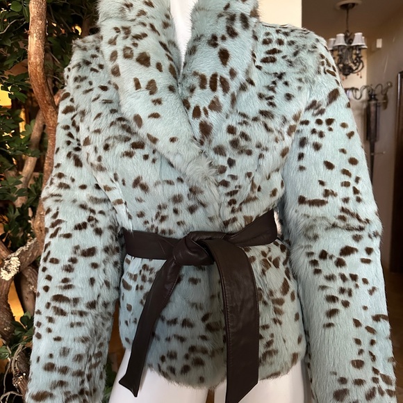 Revue | Jackets & Coats | Revue Spotted Rabbit Fur Animal Print Jacket ...